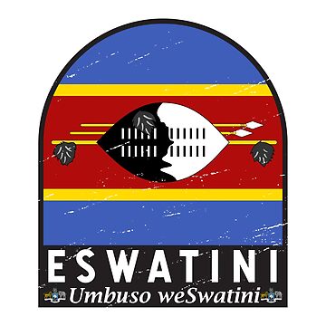 "Eswatini Flag Emblem Distressed Vintage" Kids T-Shirt for Sale by ...
