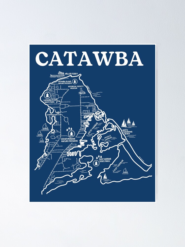 "Catawba Map " Poster for Sale by fiberandgloss | Redbubble