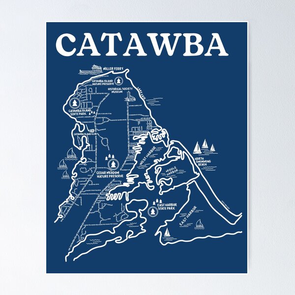 "Catawba Map " Poster for Sale by fiberandgloss | Redbubble
