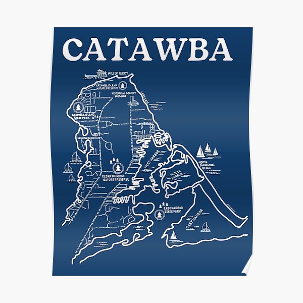 "Catawba Map " Poster for Sale by fiberandgloss | Redbubble
