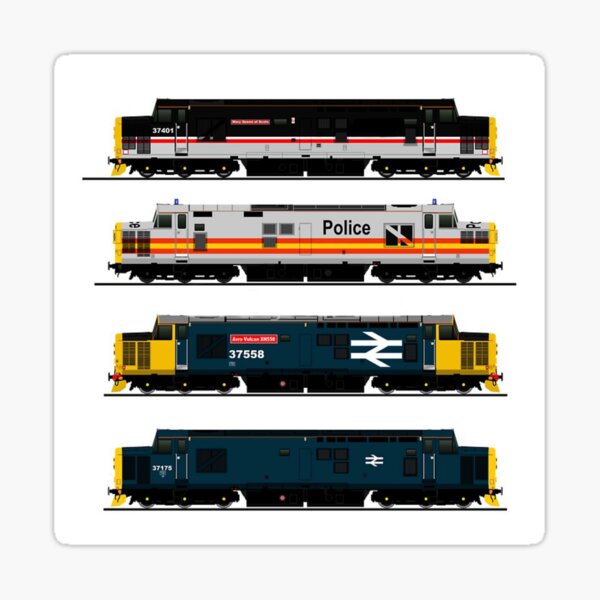 "Class 37 locomotives " Sticker for Sale by CJamesMatthews | Redbubble