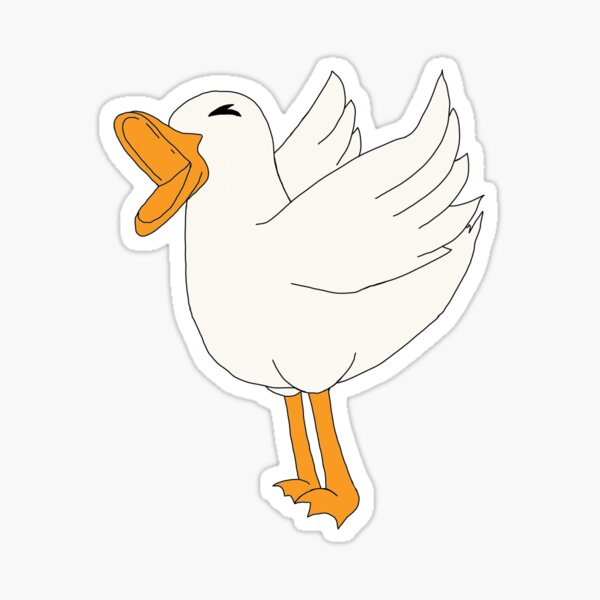"Screaming Goose/Duck" Sticker for Sale by JasminMilena | Redbubble