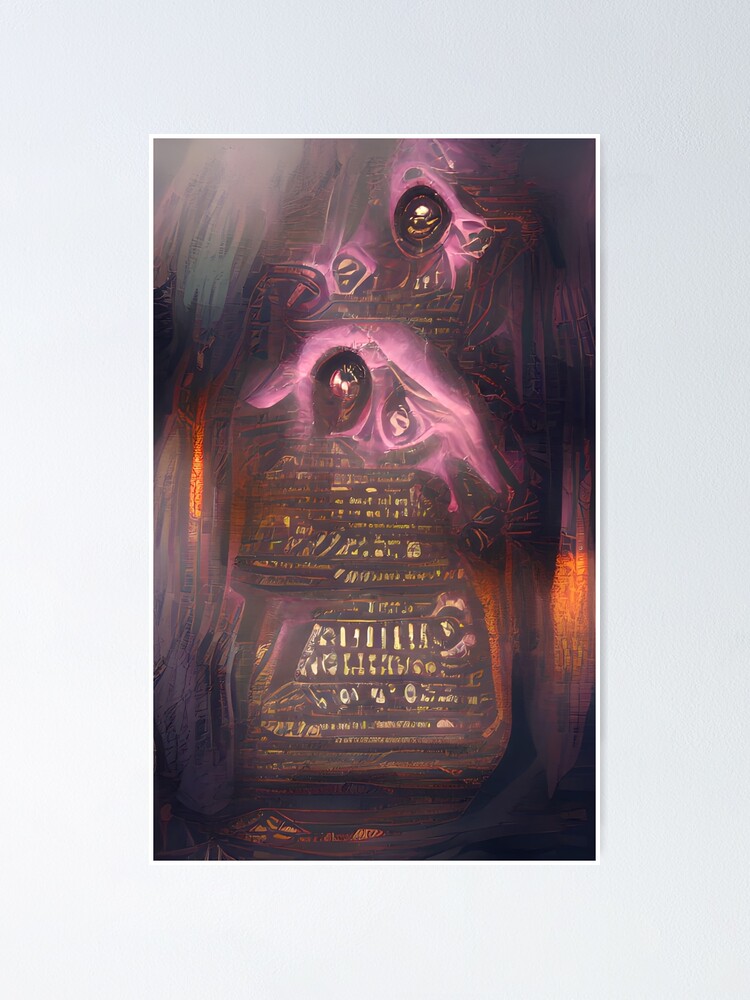"Spirit Keeper Creepy Abstract Art" Poster for Sale by CreepyKaleidopi ...