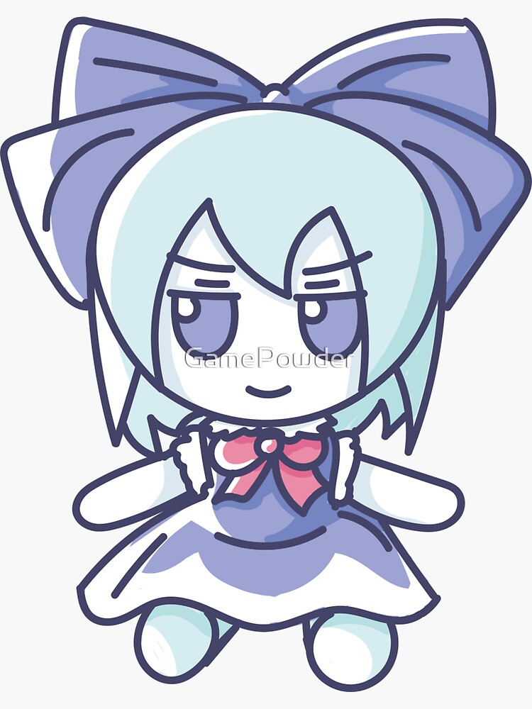 "Cirno Fumo full body" Sticker for Sale by GamePowder | Redbubble