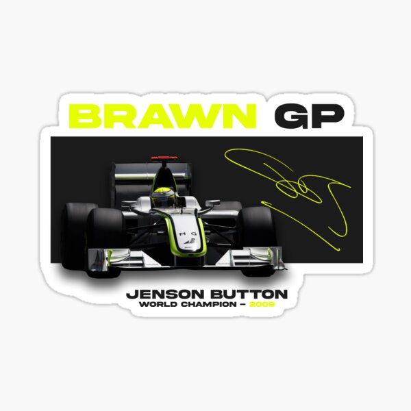 "Jenson Button - Brawn GP Vintige" Sticker for Sale by F1RB | Redbubble
