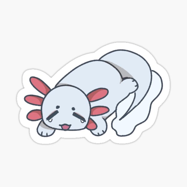 "Light blue axolotl " Sticker for Sale by bummerland | Redbubble
