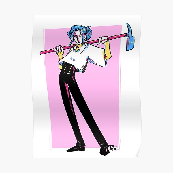 "Django in Cartoon Style With Backdrop" Poster for Sale by ...