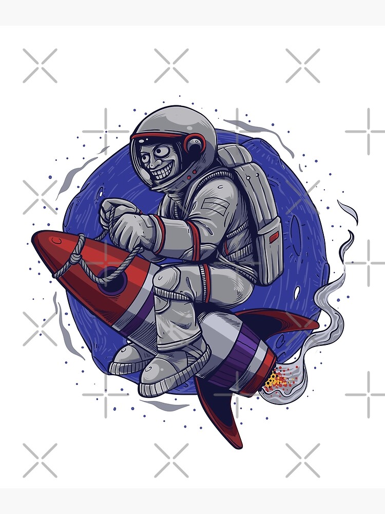 "Monkey riding a rocket " Poster for Sale by Achkour25 | Redbubble