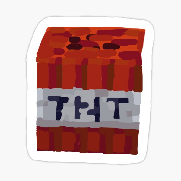 "TNT Minecraft Doodle" Sticker for Sale by positiveani | Redbubble