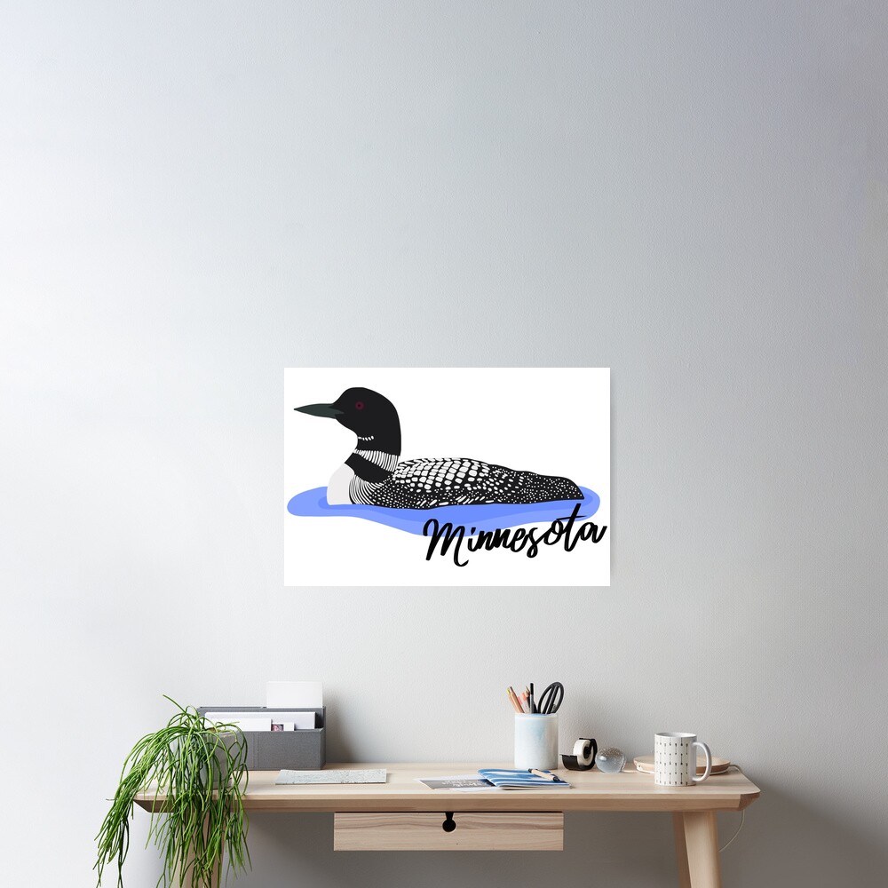 "Common Loon Minnesota Drawing" Poster for Sale by annaryburn | Redbubble