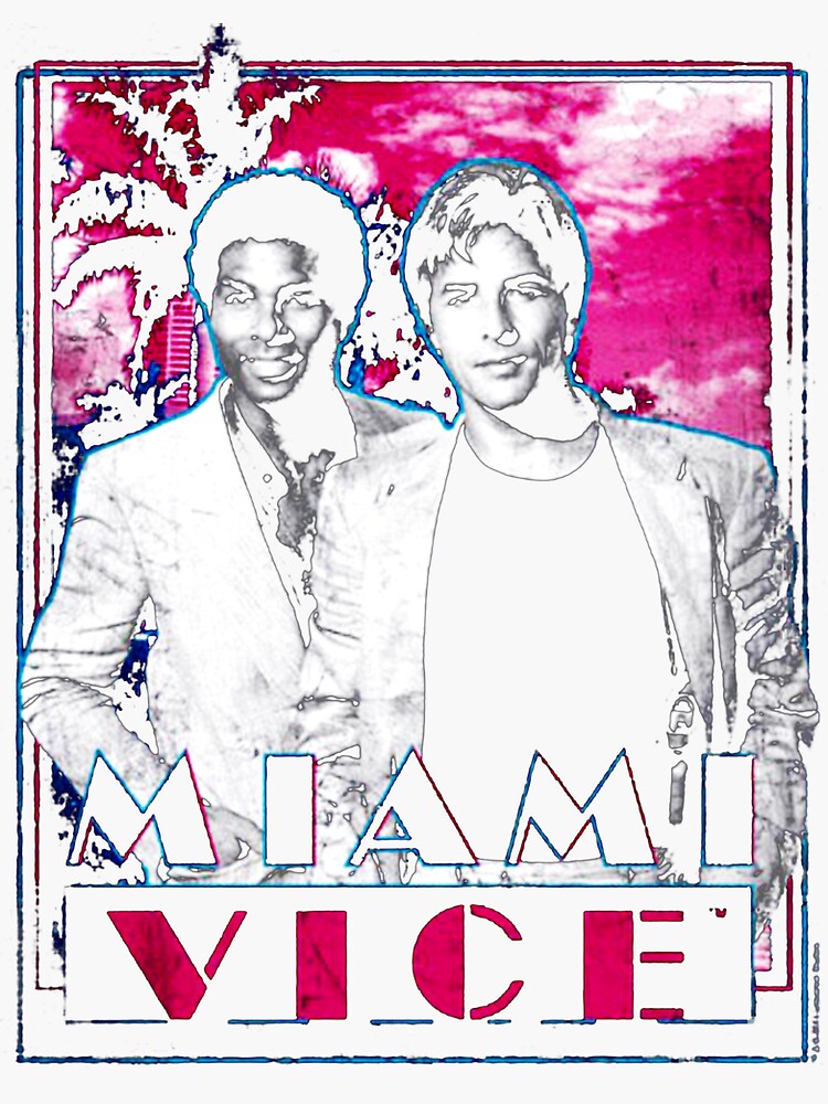 "miami vice" Sticker for Sale by iggyhuda | Redbubble