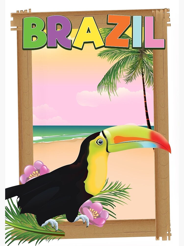 "Brazil Toucan beach holiday poster" Photographic Print by ...