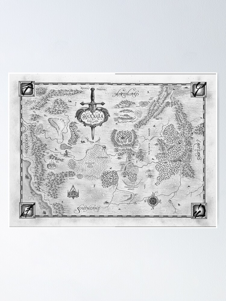"Shannara map" Poster for Sale by SwanDive | Redbubble