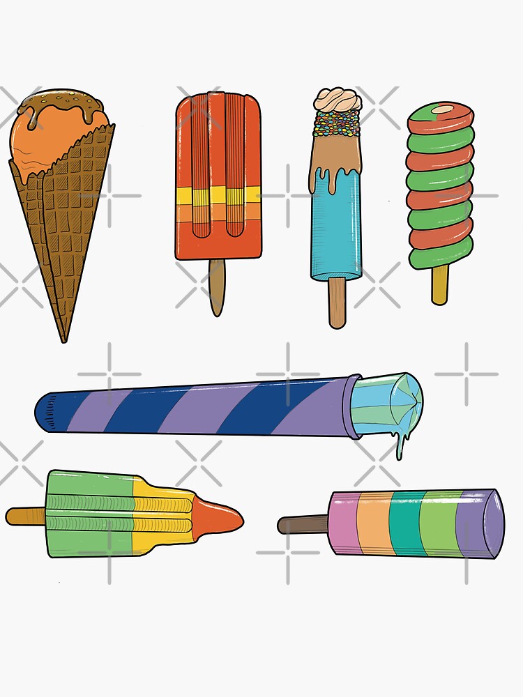 "100 million popsicles" Sticker for Sale by MuteEcho | Redbubble