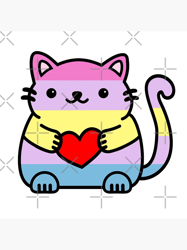 "Aporagender Pride Flag Kitty" Poster for Sale by ilexdesigns | Redbubble