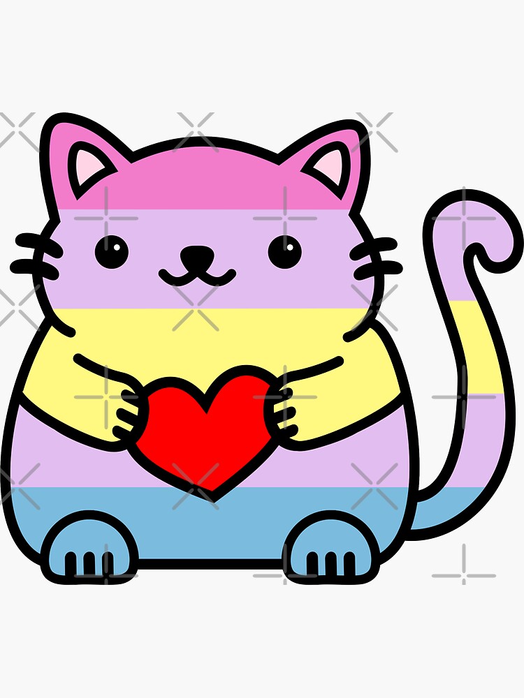 "Aporagender Pride Flag Kitty" Sticker for Sale by ilexdesigns | Redbubble