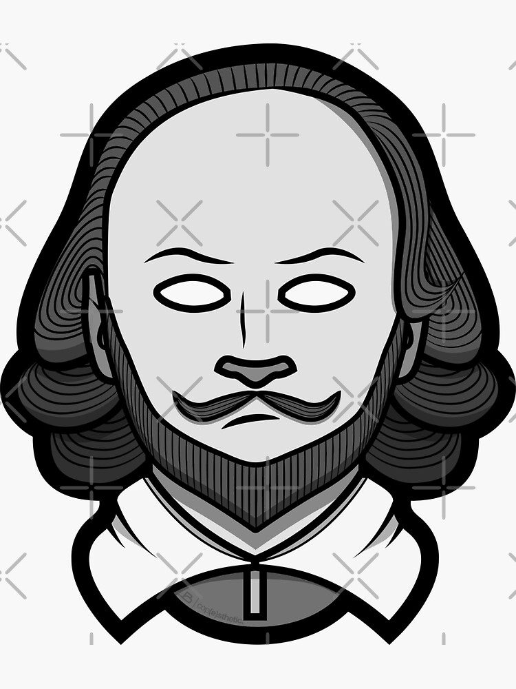 "SHAKESPEARE (copesthetic.)" Sticker for Sale by CopestheticxJB | Redbubble