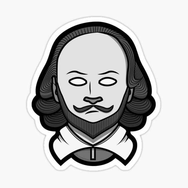 "SHAKESPEARE (copesthetic.)" Sticker for Sale by CopestheticxJB | Redbubble