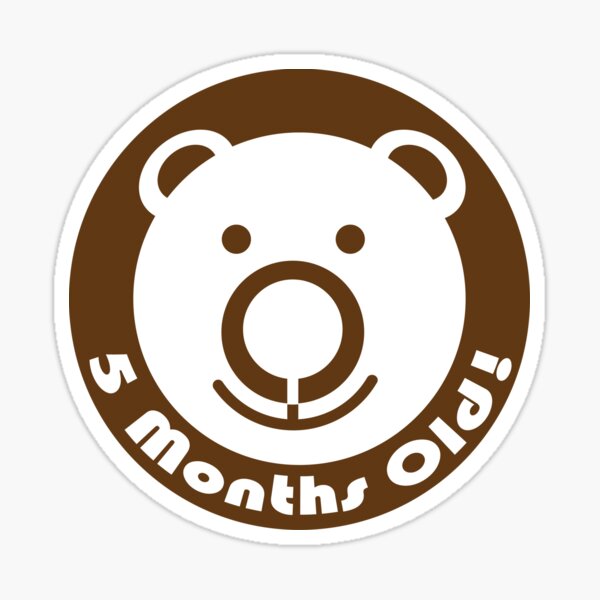 "5 Month Old Baby Bear" Sticker for Sale by Squishmerch | Redbubble