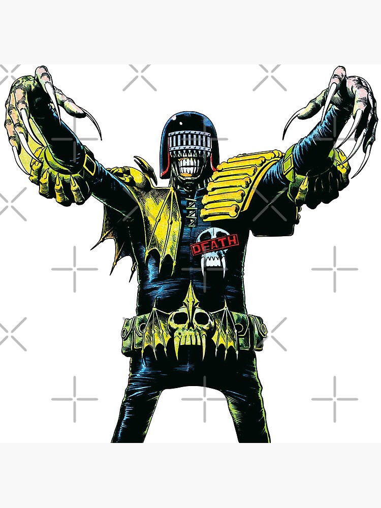 "judge dredd, judge death,figure,pointing,pin up,dredd,cyberpunk,police ...