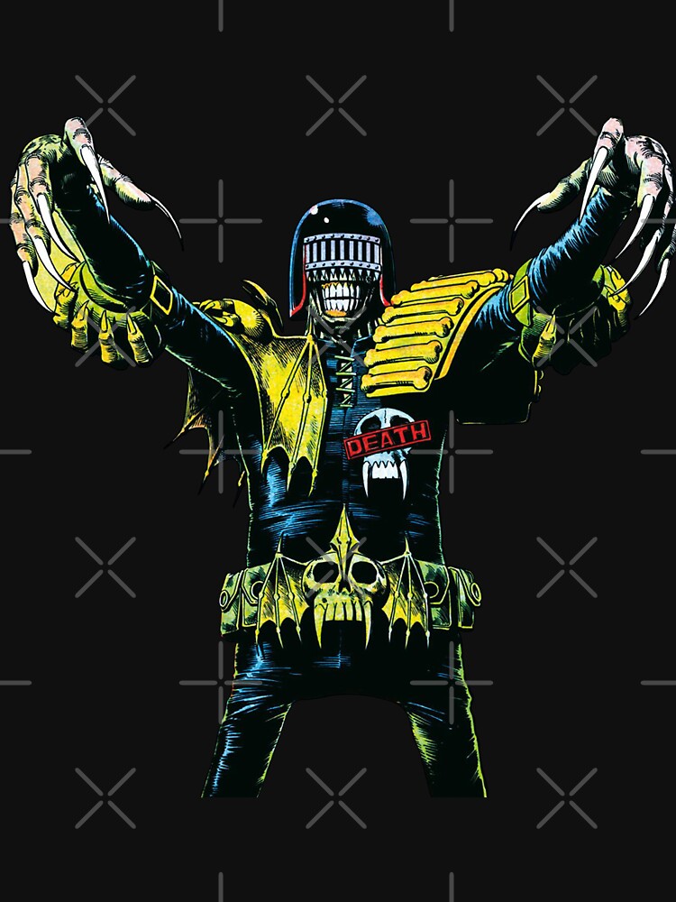 "judge dredd, judge death,figure,pointing,pin up,dredd,cyberpunk,police ...
