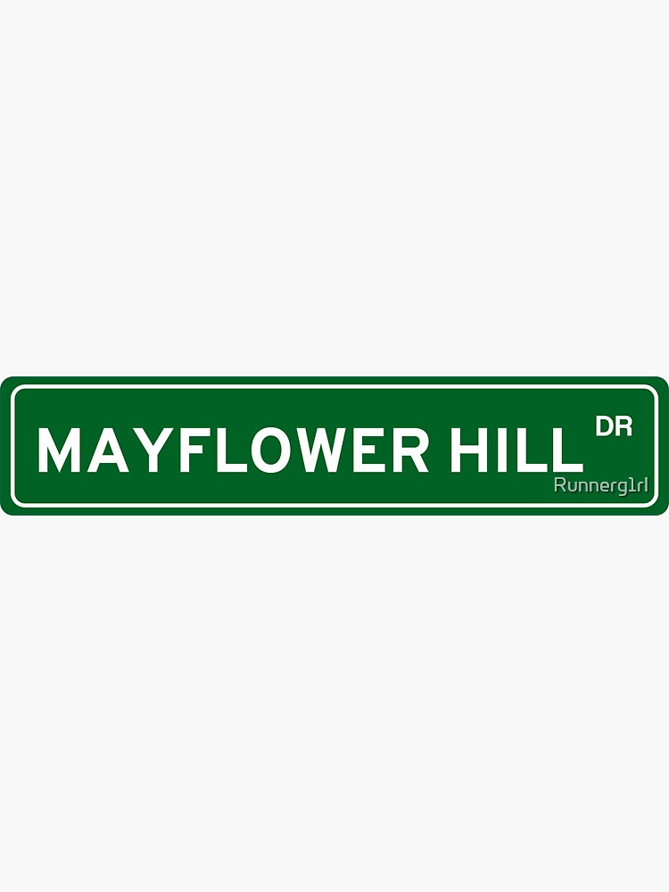 "Colby College Mayflower Hill Drive Street Sign" Sticker for Sale by ...