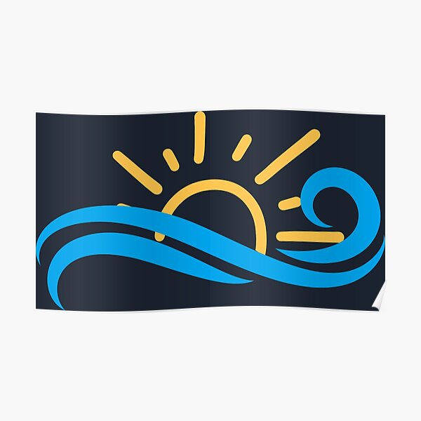 "Summer waves" Poster for Sale by BCartoon | Redbubble