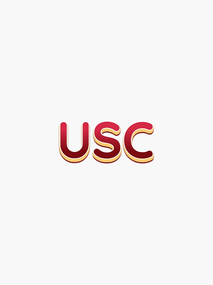 "USC Bubble letter Word Art" Sticker for Sale by armavir | Redbubble