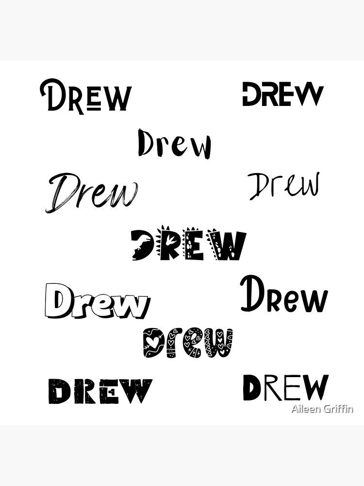"Drew stickers in 10 different fonts" Photographic Print for Sale by ...