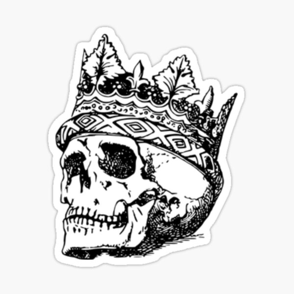 "Disturbed Mind skull with crown" Sticker for Sale by Disturbed-Mind ...