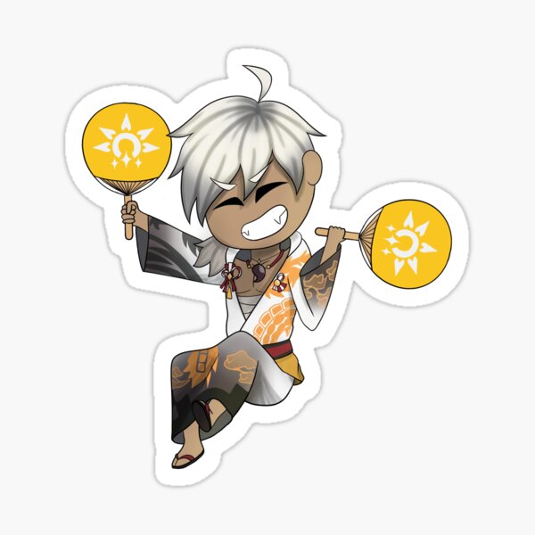 "Mammon Yukata" Sticker for Sale by Micha-The-Foxx | Redbubble