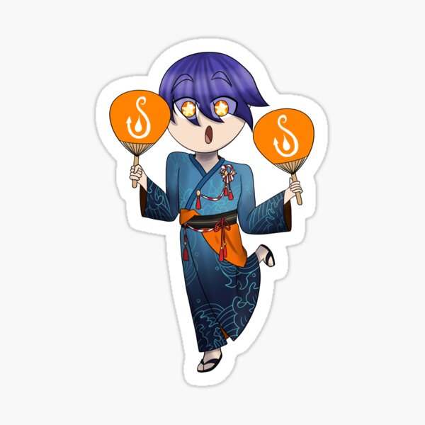"Leviathan Yukata" Sticker for Sale by Micha-The-Foxx | Redbubble