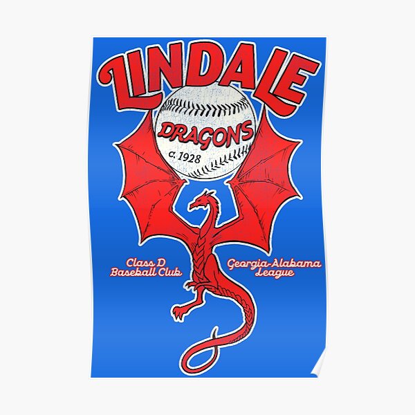 "Lindale Dragons Retro Defunct Baseball Team" Poster for Sale by ...