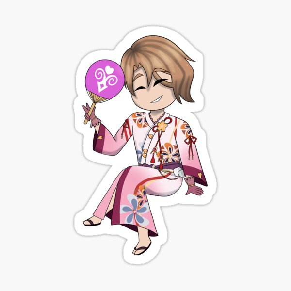 "Asmodeus Yukata" Sticker for Sale by Micha-The-Foxx | Redbubble