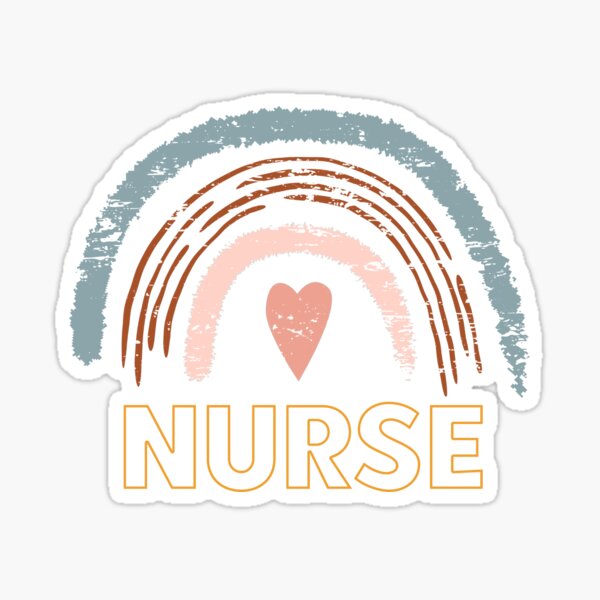 "Cute Nurse Casual Medical Nursing School Grad gift boho" Sticker for ...