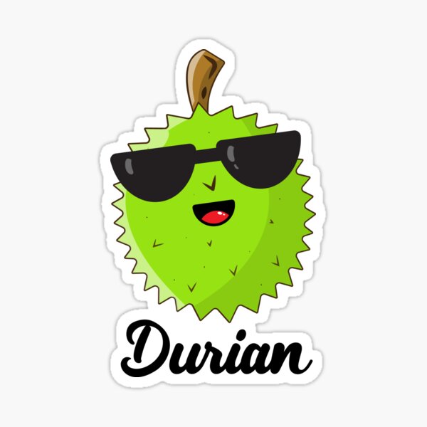 "Durian Funny Quotes with glasses" Sticker for Sale by Ab9ary-Brand ...