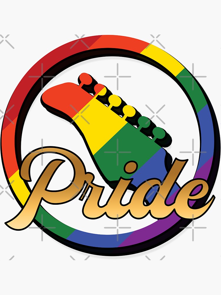 "GUITAR PRIDE MUSIC LGBT" Sticker for Sale by lukas69graphic | Redbubble