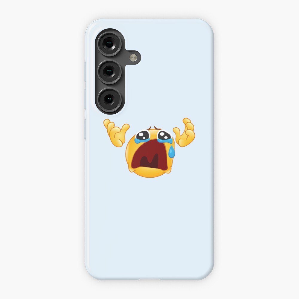 "Noooooooo Teared Up Emoji" Sticker for Sale by sooperfish | Redbubble