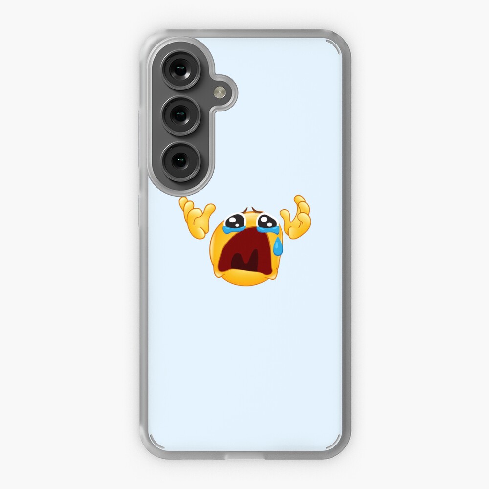 "Noooooooo Teared Up Emoji" Sticker for Sale by sooperfish | Redbubble
