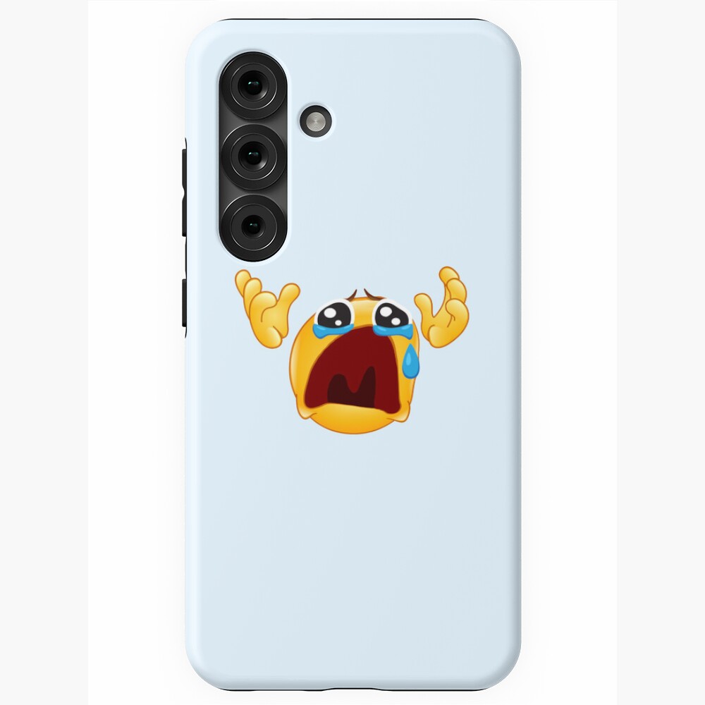 "Noooooooo Teared Up Emoji" Sticker for Sale by sooperfish | Redbubble