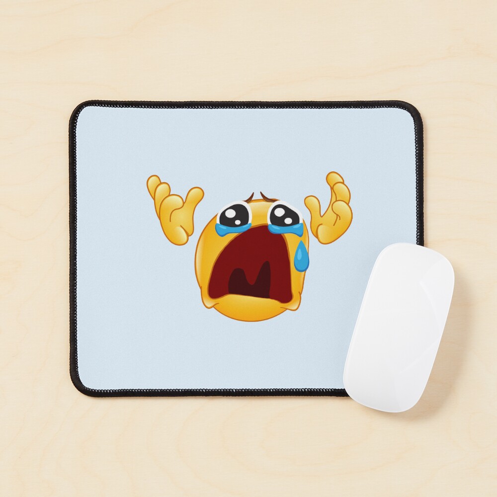 "Noooooooo Teared Up Emoji" Sticker for Sale by sooperfish | Redbubble
