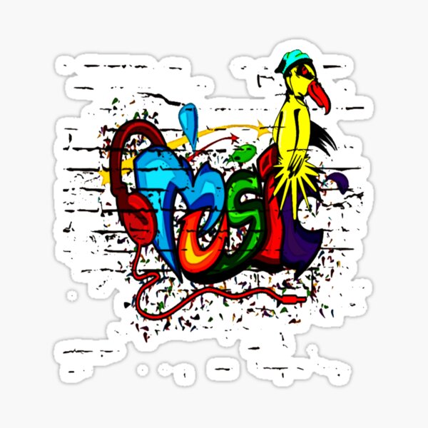 "MUSIC" Sticker for Sale by JASCKSHIRTS | Redbubble