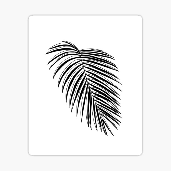 "Palm Leaf" Sticker for Sale by Helljess | Redbubble