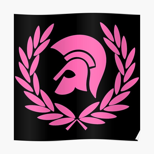 "Trojan Laurel--Hot Pink" Poster for Sale by SCHPiDAUU | Redbubble