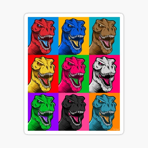 "T-Rex Pop Art" Sticker for Sale by Donovanolson | Redbubble