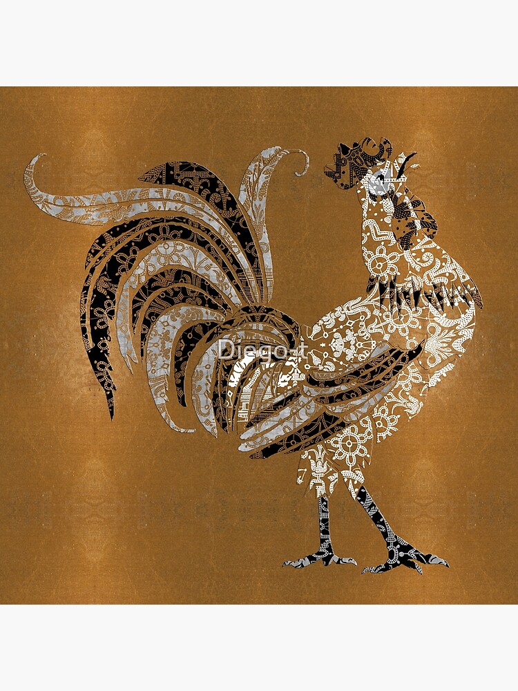 "Le Coq Gaulois (The Gallic Rooster) Gold Leaf" Poster for Sale by ...