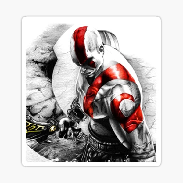 "Kratos" Sticker by Alexx789 | Redbubble