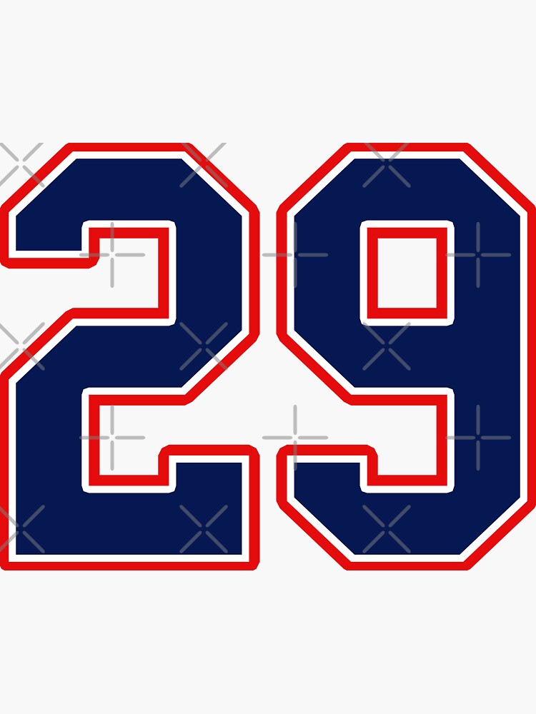 "Number Twenty Nine 29 Sports Jersey" Sticker for Sale by MSBDesign ...