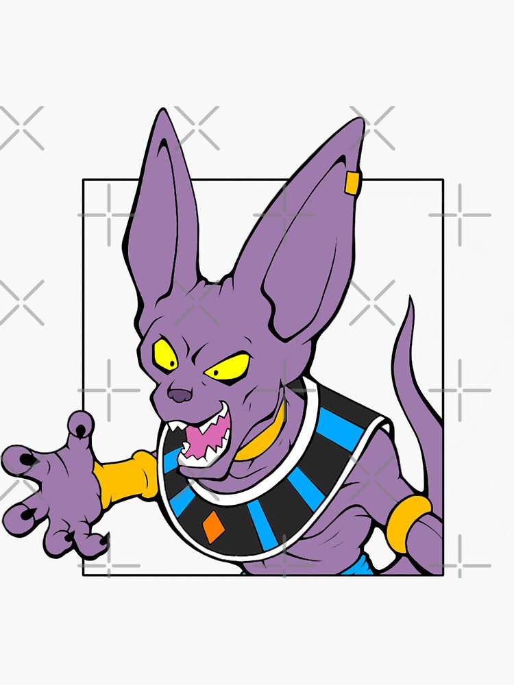 "Beerus" Sticker for Sale by EldenGoob | Redbubble