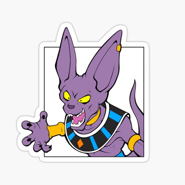 "Beerus" Sticker for Sale by EldenGoob | Redbubble